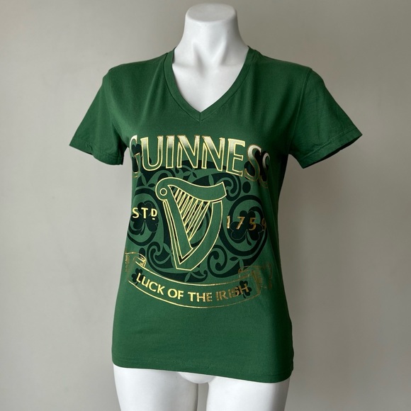 Guinness | Tops | Guinness Womens Luck Of The Irish Harp Shamrocks ...